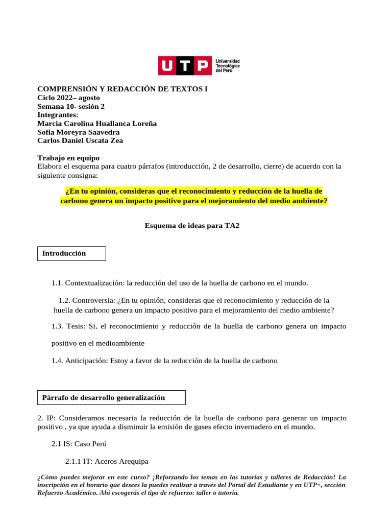 S10.s2-Esquema para TA2 (material) 2022 agosto grupo 6.2 | PDF