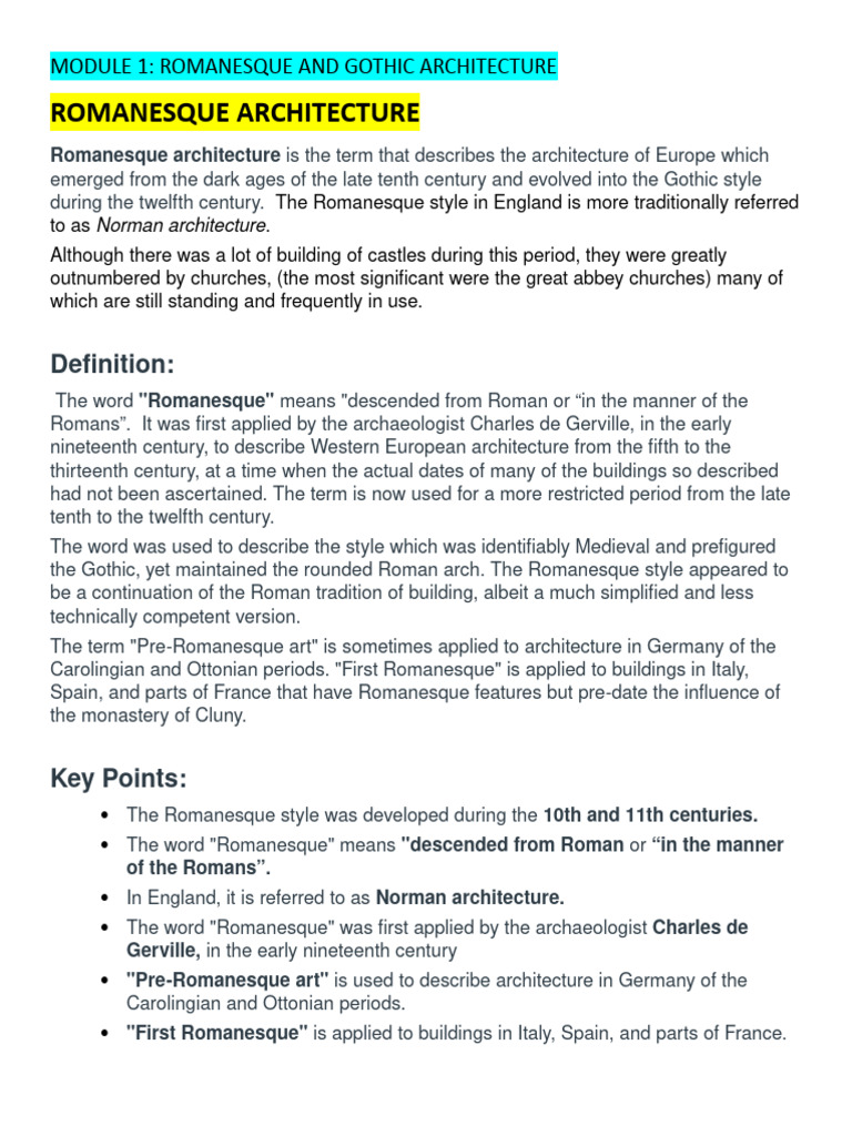 History of Architecture 2 Reviewer Compressed | PDF