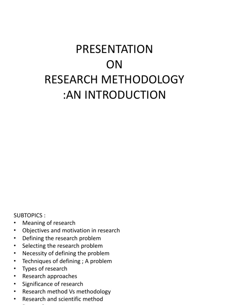 Research Methodology: Key Concepts Explained | PDF | Scientific Method ...