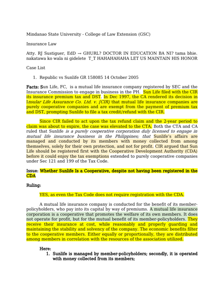 Insurance cases | PDF