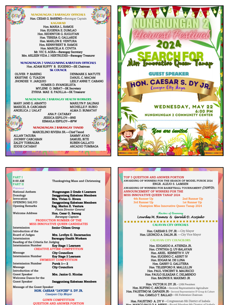 Final Invitation For Barangay Fiesta | PDF