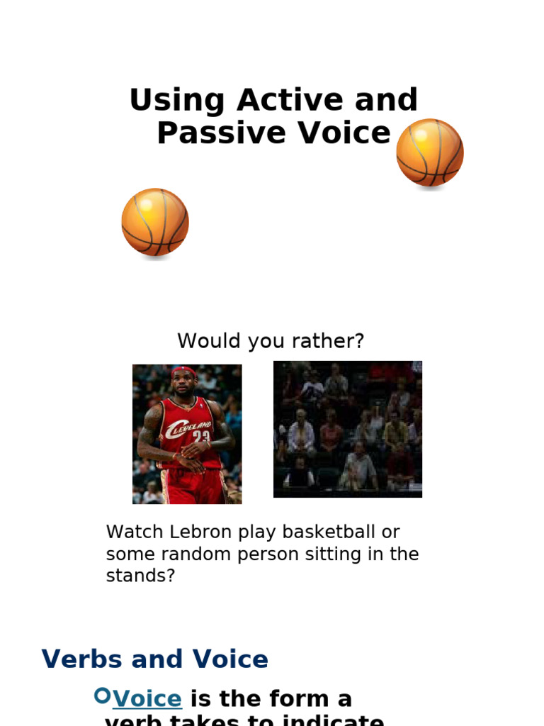 Powerpoint Active Passive Voice | PDF