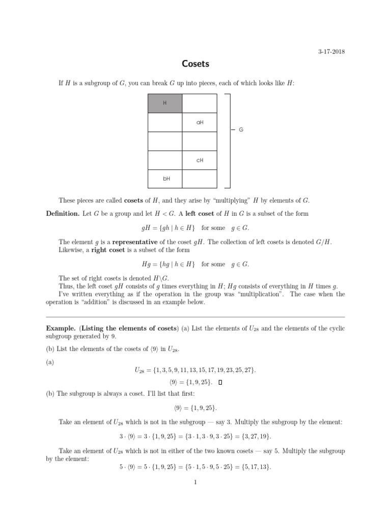 Cosets Merged | PDF