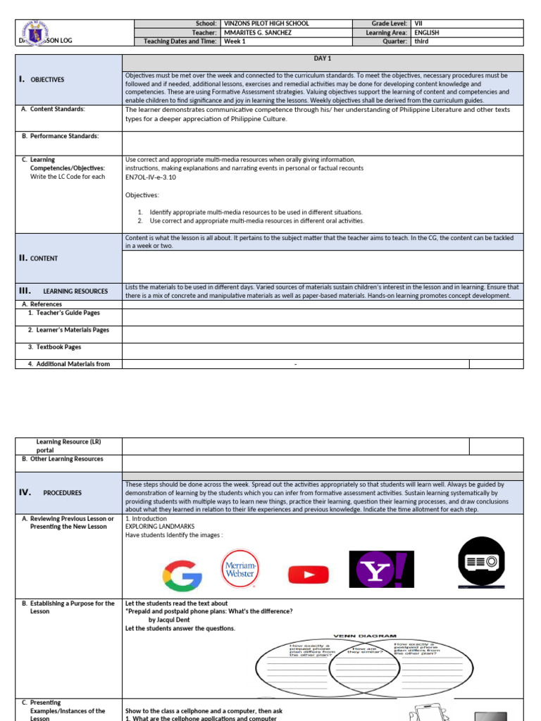 DLP q3 Las 1 English Tekya | PDF