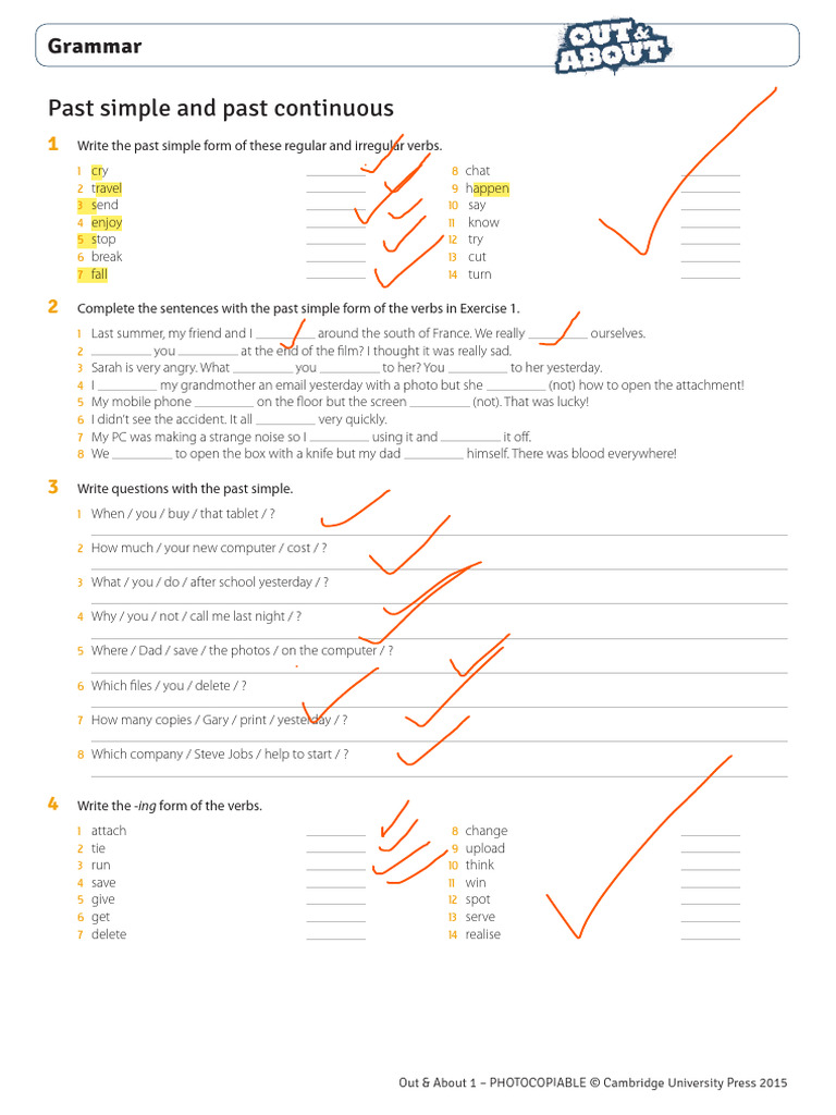 simple past and continous | PDF