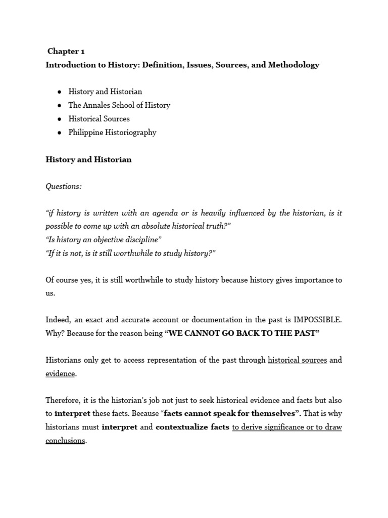 Chapter 1 Part 2 | PDF | Historian | Historiography