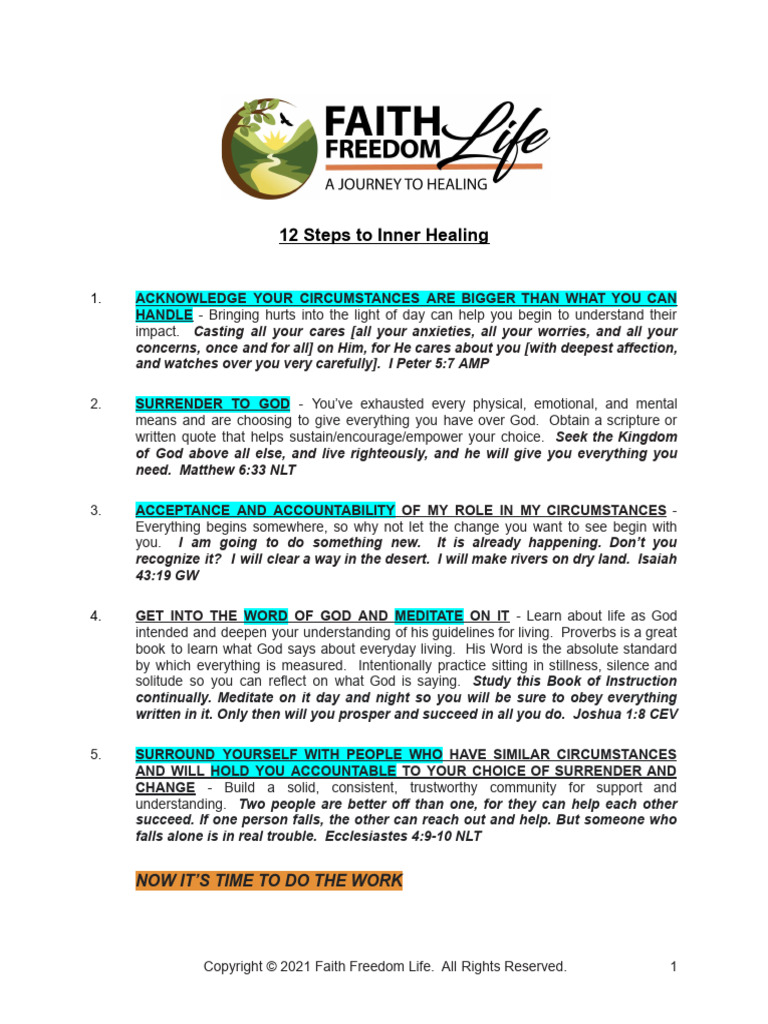 FFL 12 Steps To Inner Healing | PDF