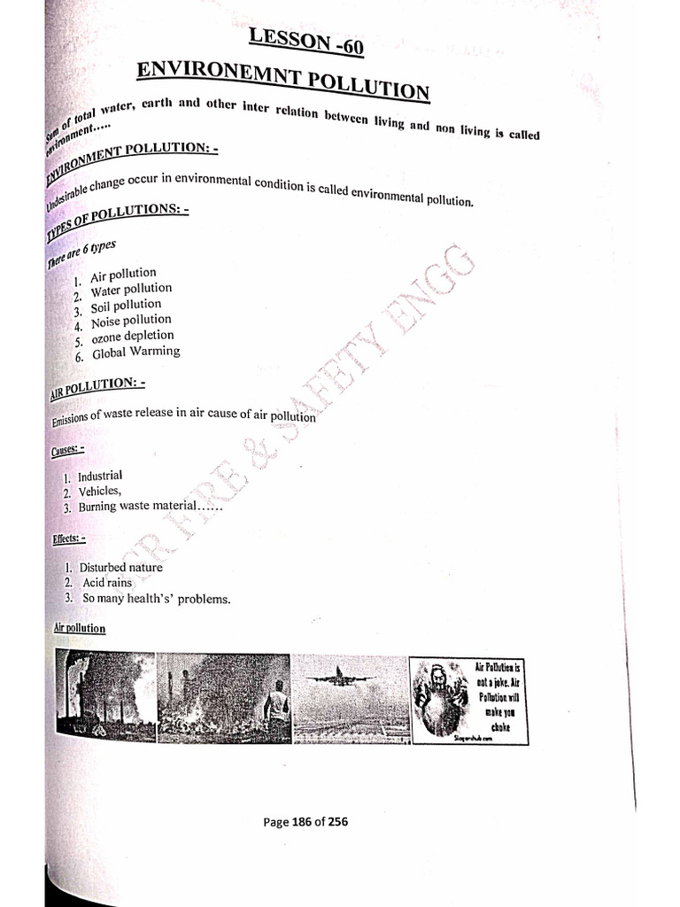 Lesson 60 Environment Pollution | PDF
