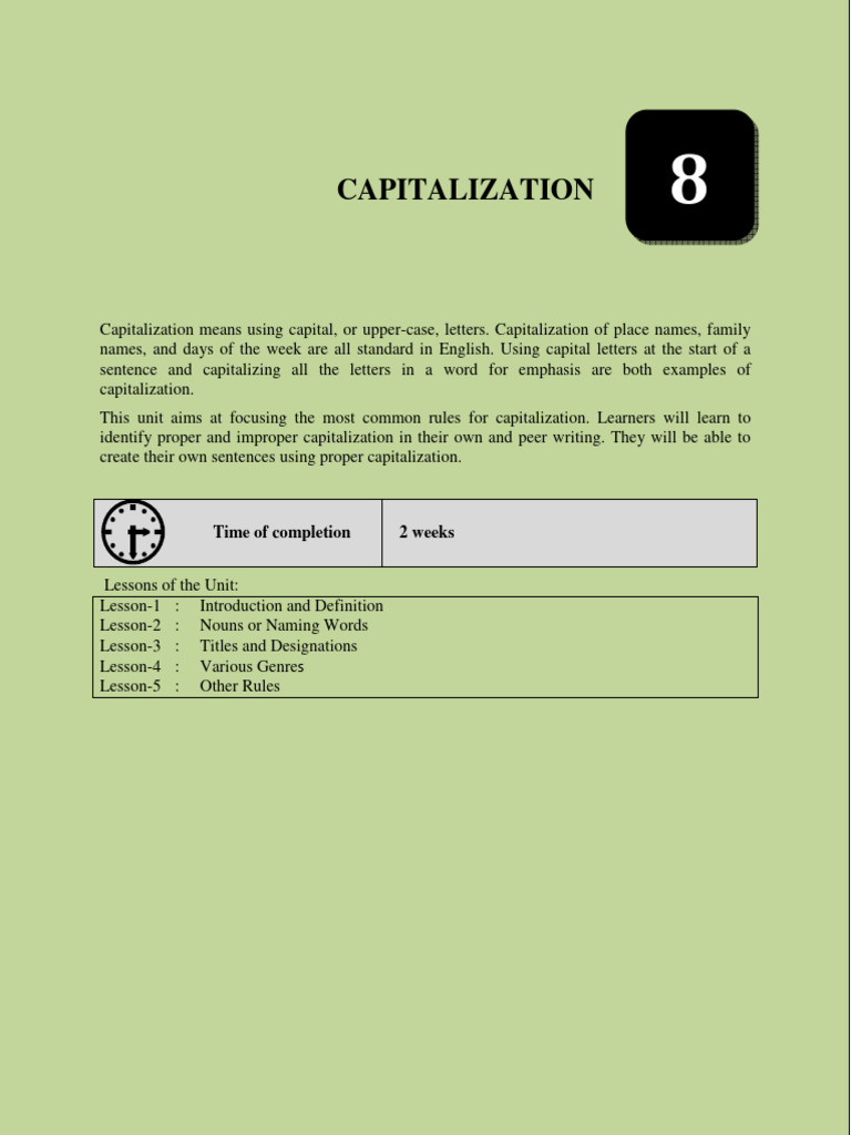 Capitalization | PDF