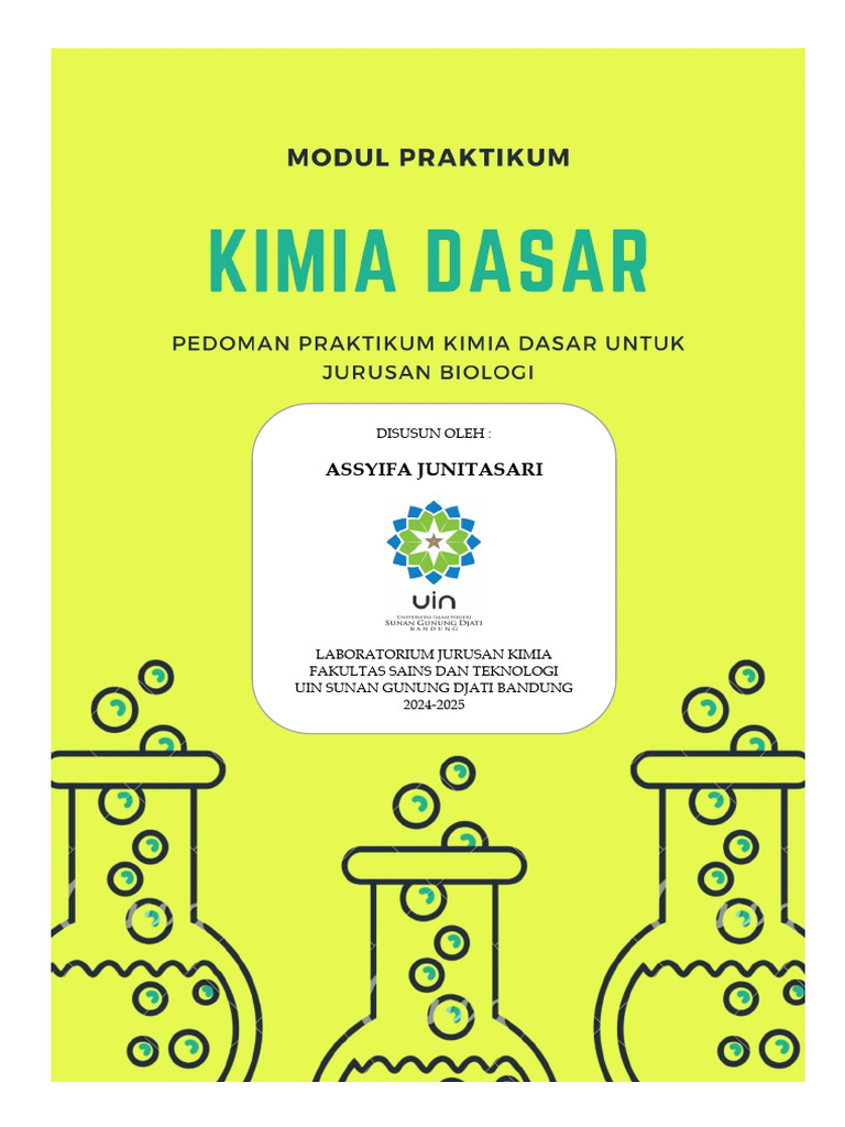 Modul Praktikum Kimia Dasar Untuk Biologi 2024 | PDF