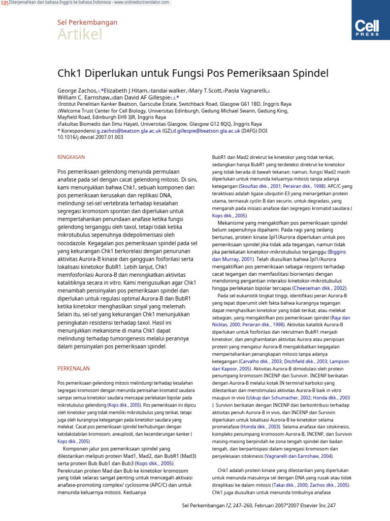 chk1 Spindle Check Point - En.id | PDF
