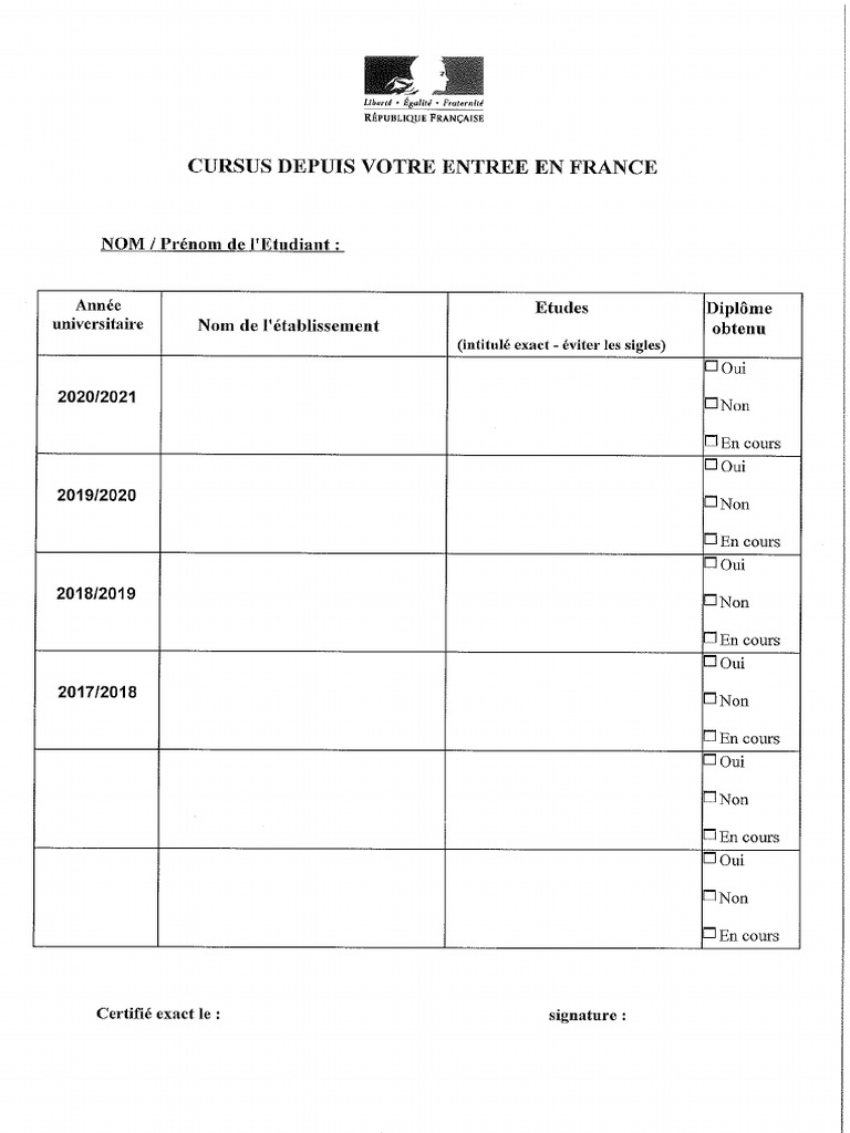 Fiche Cursus 2020-21 | PDF