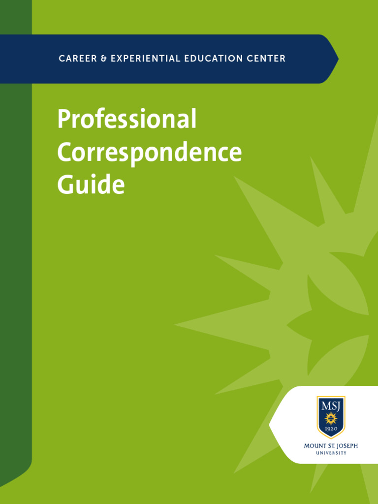 Professional Correspondence Guide | PDF