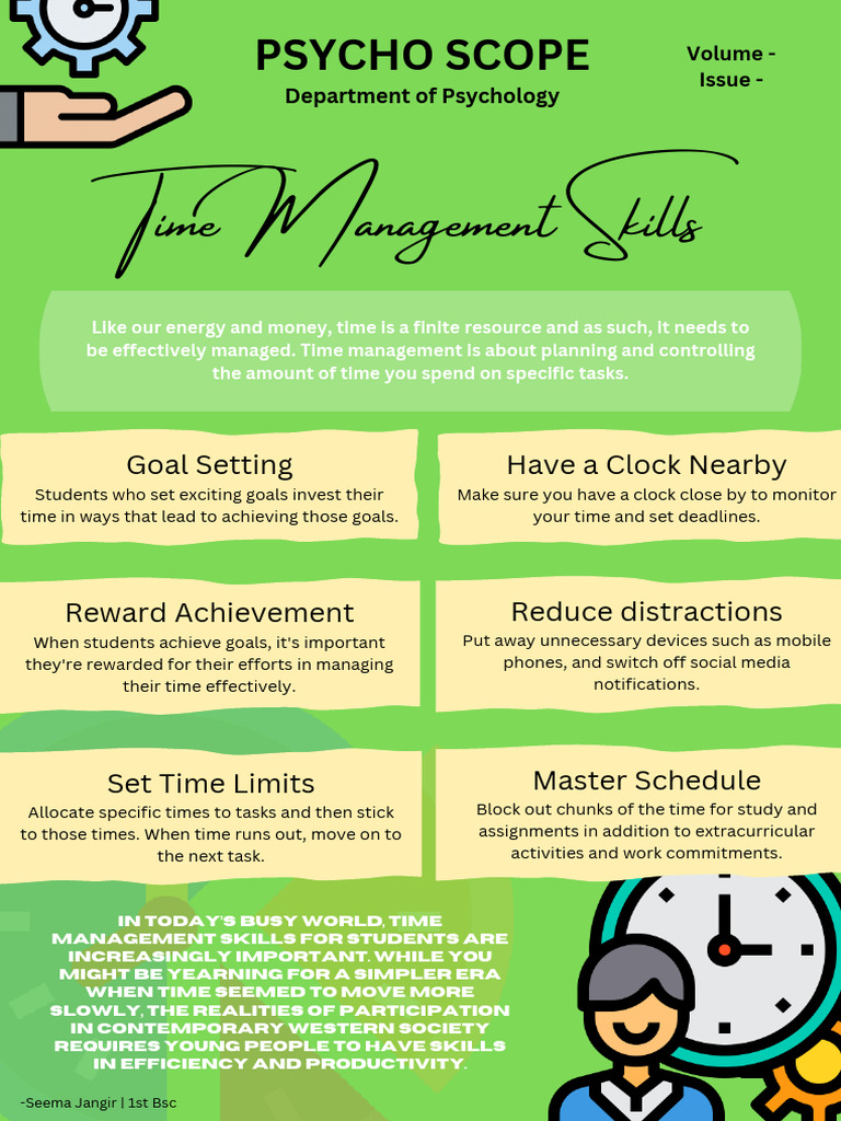Time Management Poster | PDF | Career & Growth