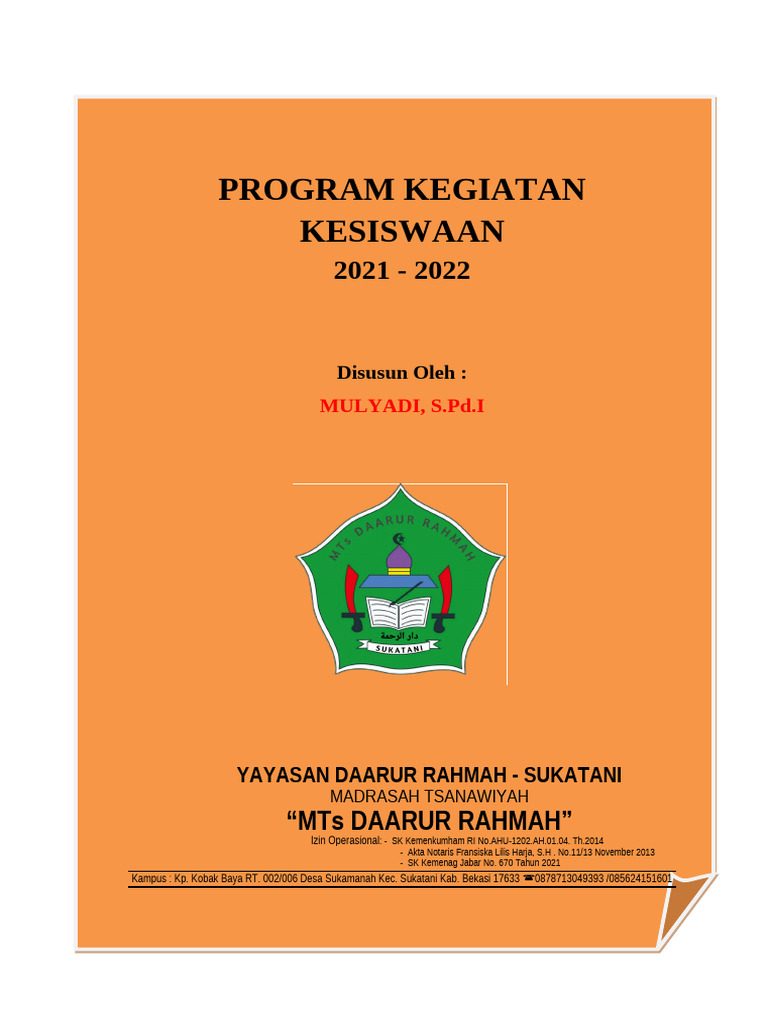 Program Kegiatan Osis | PDF