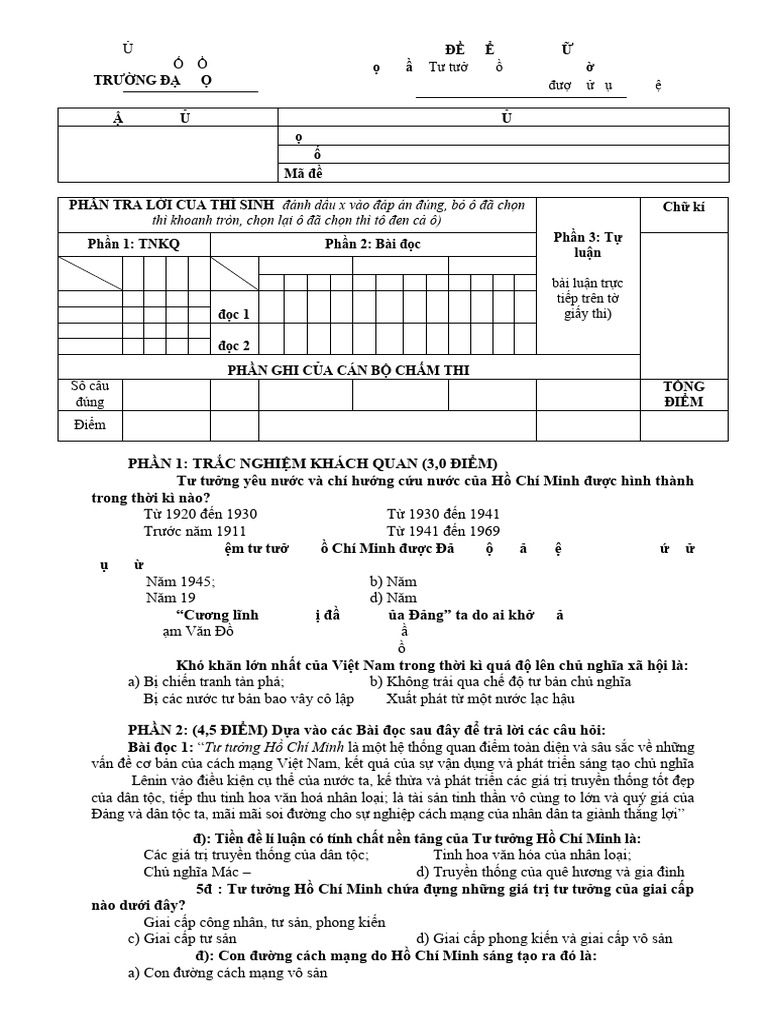 DE KIEM TRA SỐ 1 | PDF