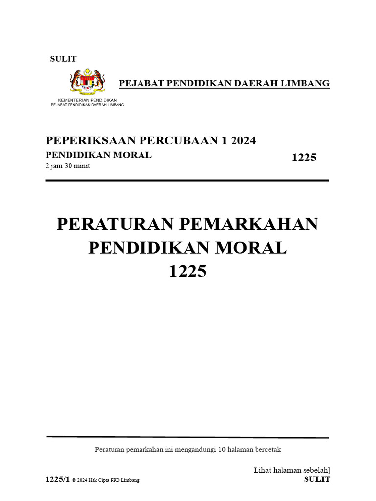 Skema Jawapan PM Ar 1 T5 SPM 2024 | PDF