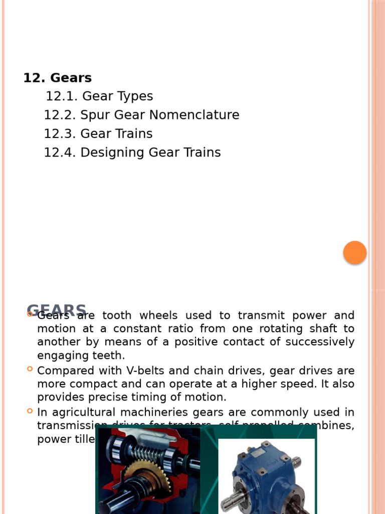 Chapter 12 Gears | PDF