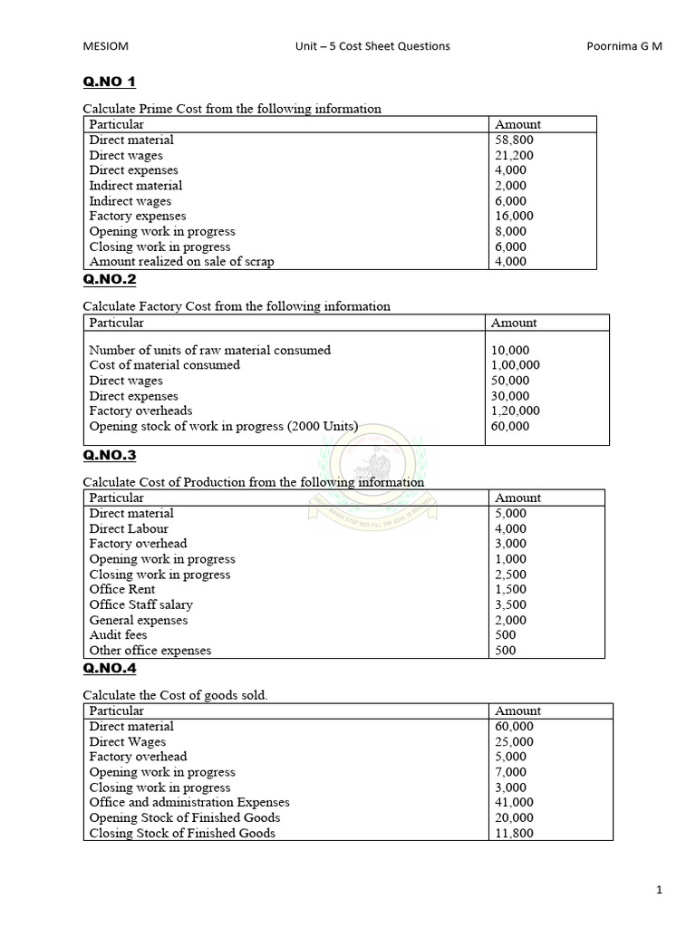 Unit 5- Questions to Take Print | PDF