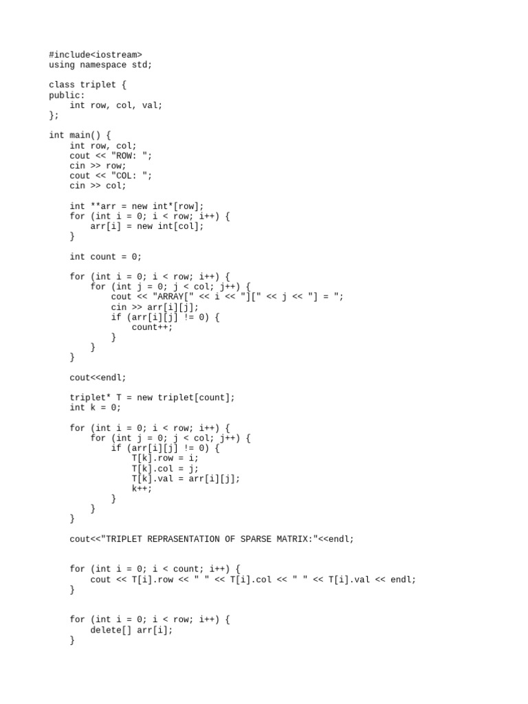 Sparse Transpose | PDF