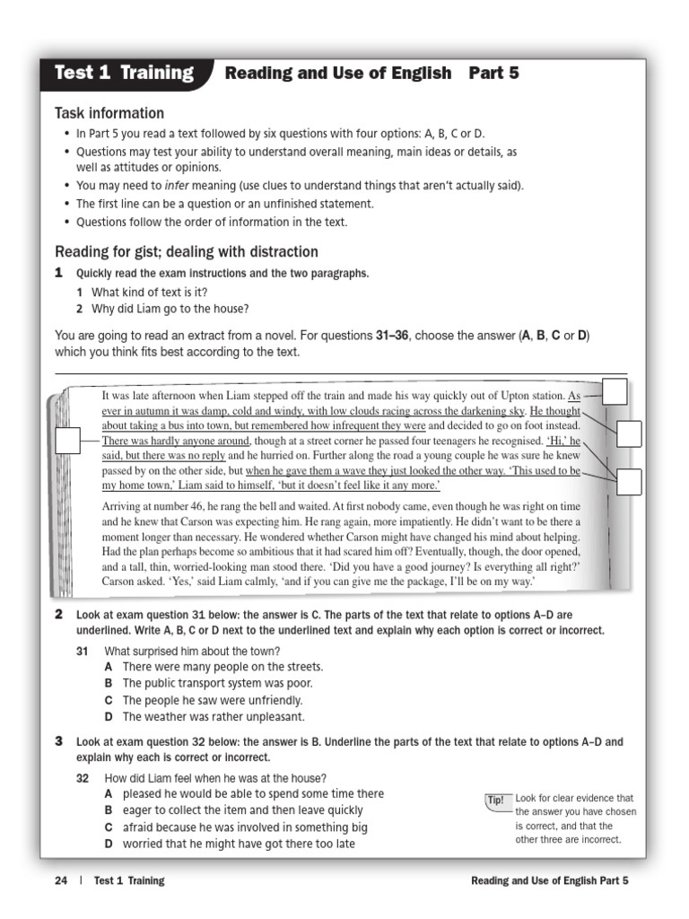 First Trainer 1 - Test 1 - R&U Part 5 | PDF