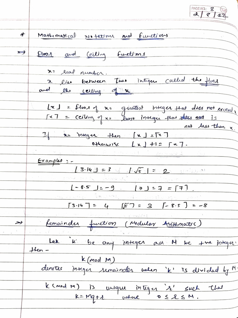 Mathematical Notation and Algorithmic Notations | PDF