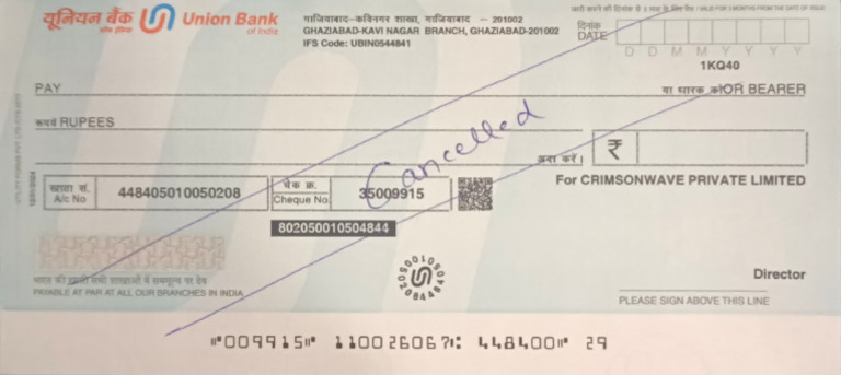 Ubi CC Account 208 Cancelled Cheque | PDF