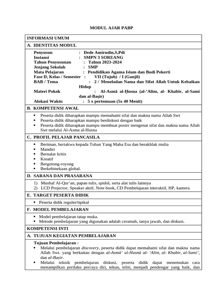 Modul Pai 7 Bab 2 | PDF