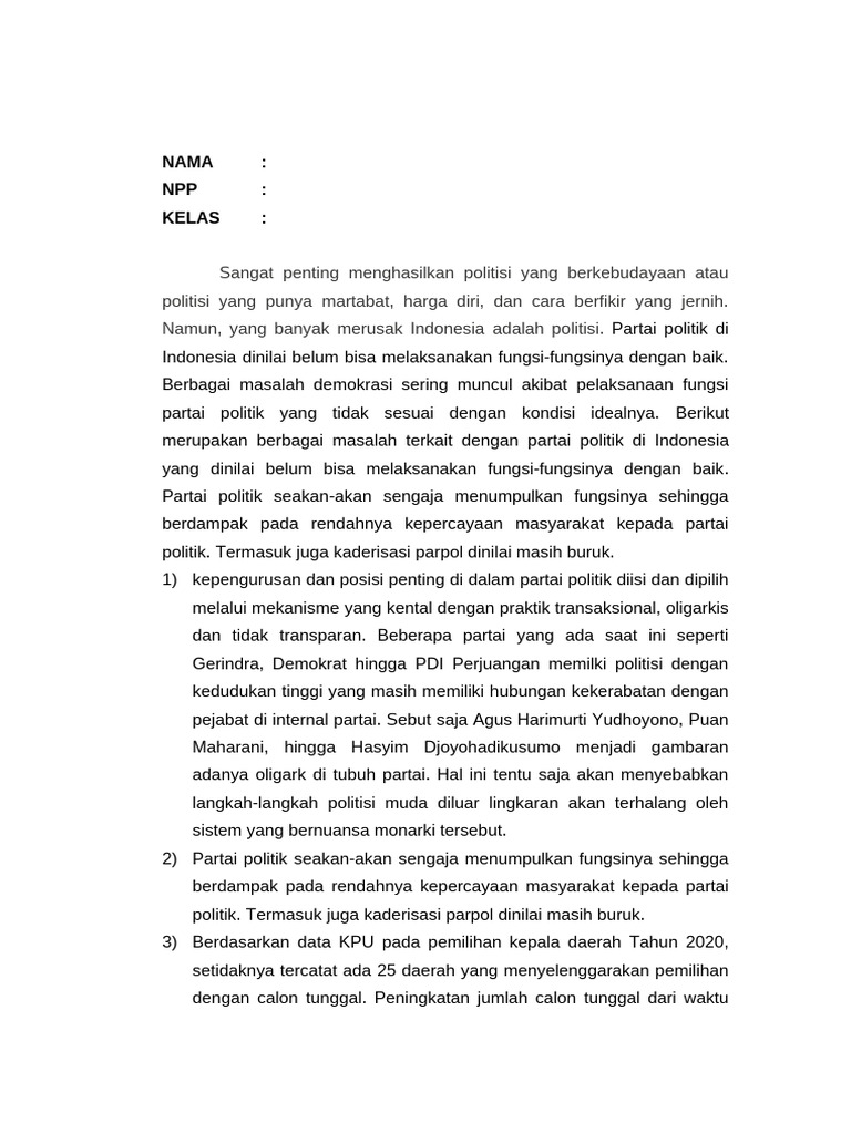 Ormas Dan Parpol | PDF