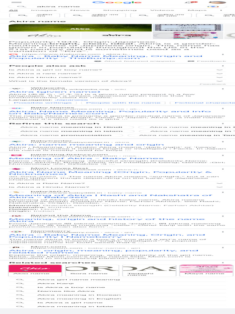 Akira Name - Google Search | PDF