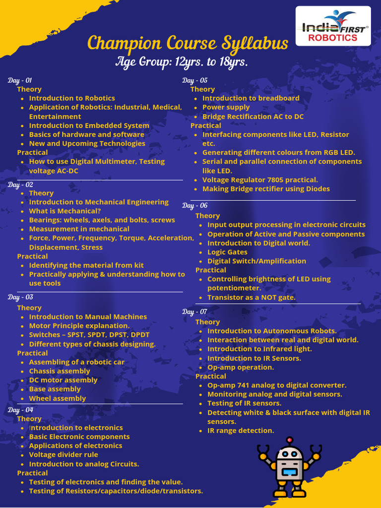 IFR - Champion Course Syllabus - 24 Hrs. | PDF | Arduino | Technology ...
