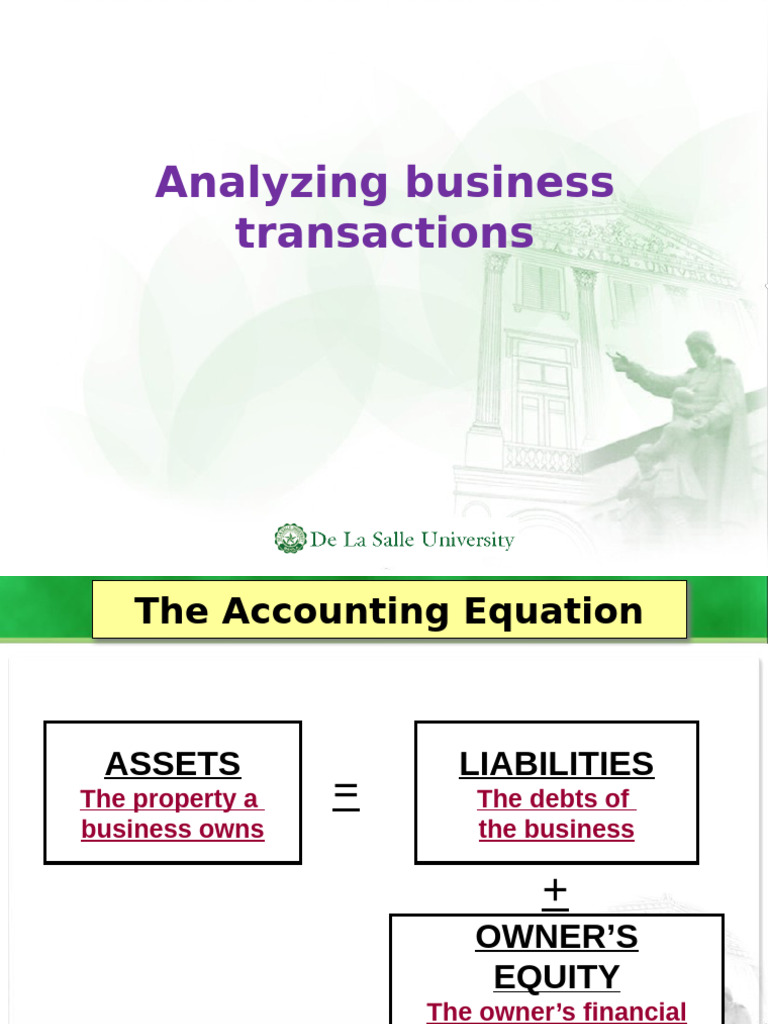Analyzing Business Transactions | PDF