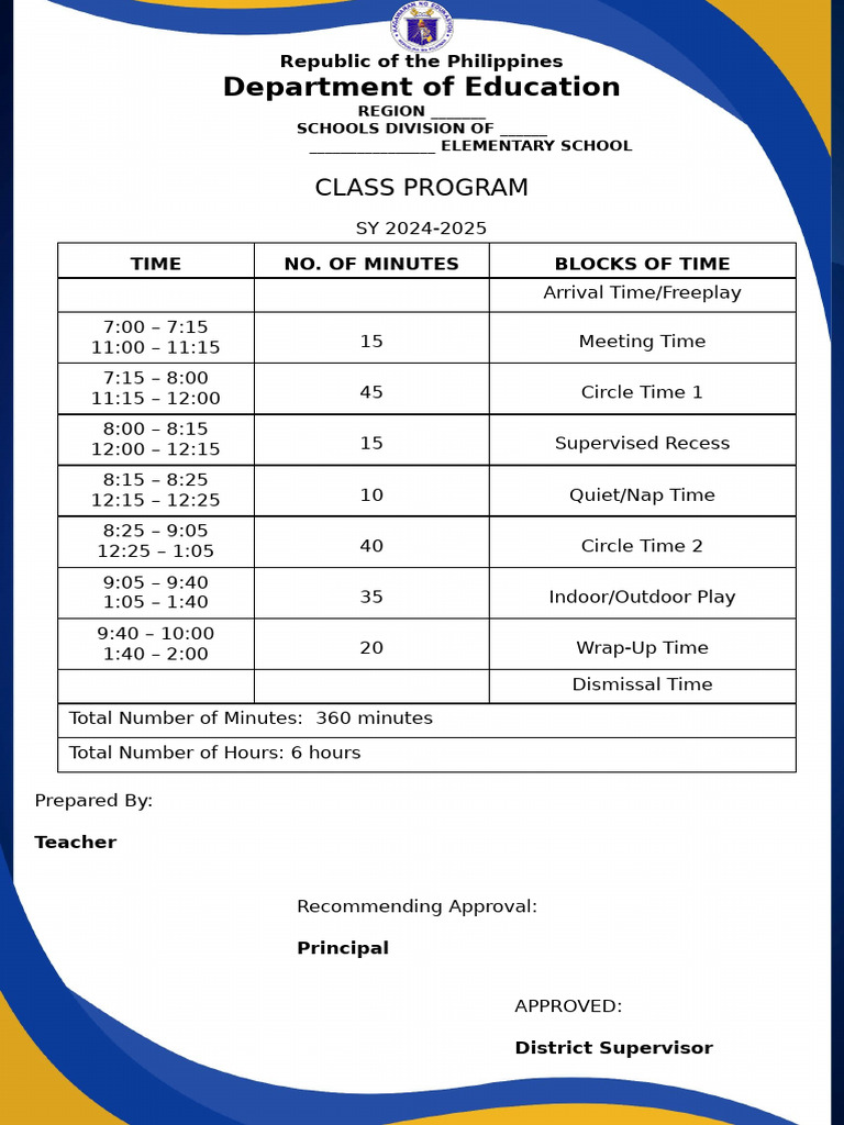 Matatag Class Program | PDF | Behavior Modification | Government ...