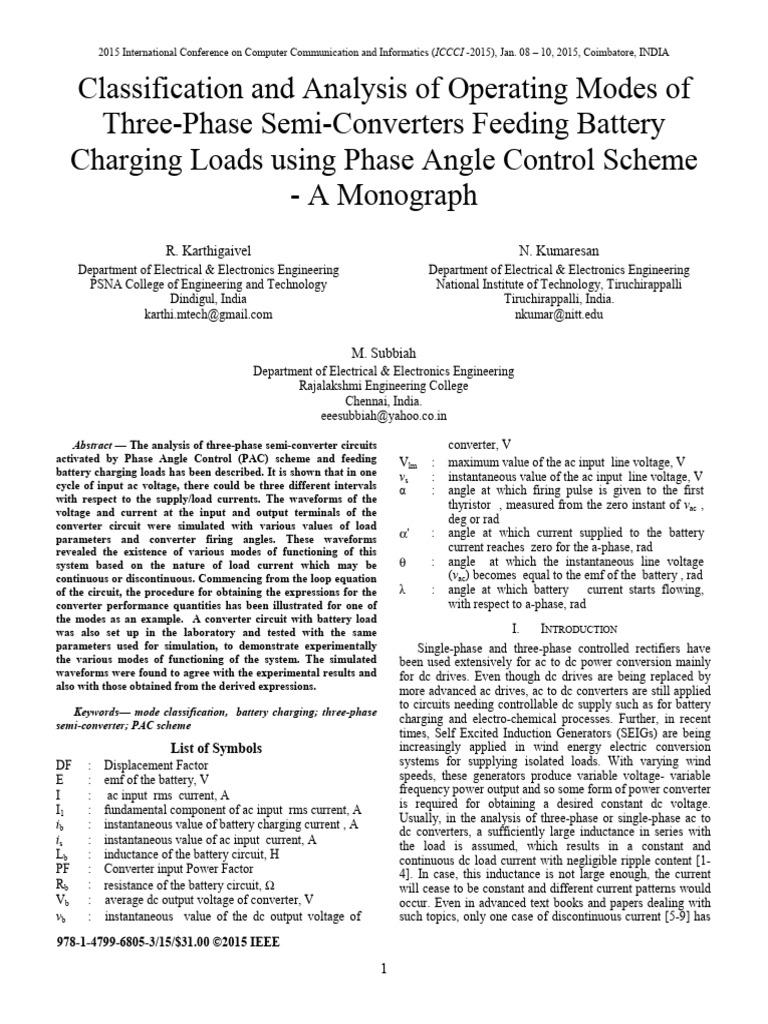 Classification and Analysis of Operating Modes | PDF
