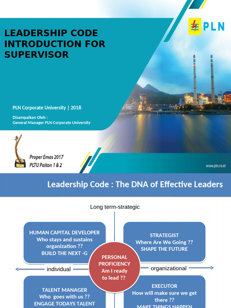 Leadership Code Introduction For Supervisor 2018 | PDF
