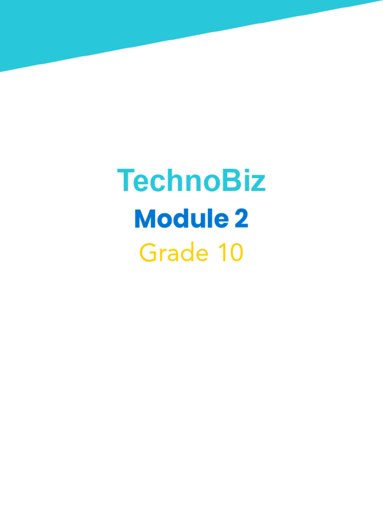 TechnoBiz Module 2 - Understanding SoloLearn TechnoKids PH | PDF
