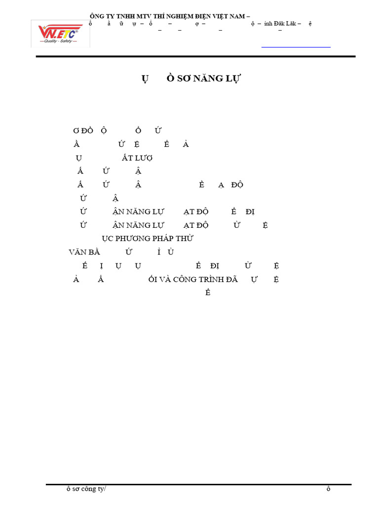 Ho So Nang Luc | PDF