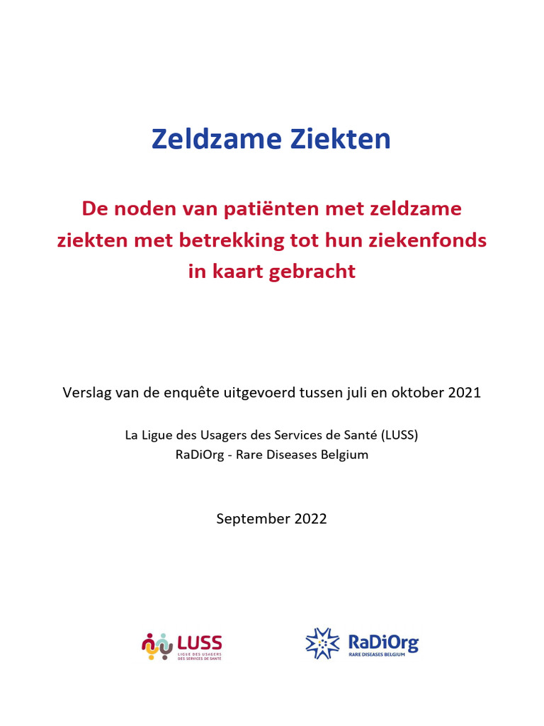 Zeldzame Ziekten Noden Ziekenfonds | PDF