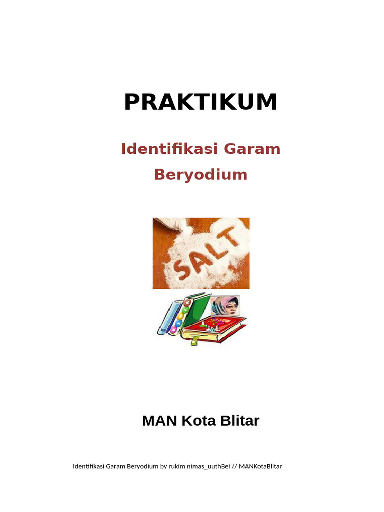 Praktikum - Identifikasi - Garam - Beriodium Uuth | PDF