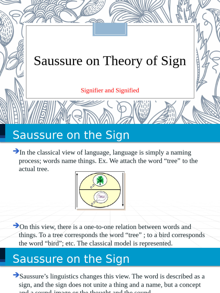 Derrida's Deconstruction and Saussure's Structuralism | PDF