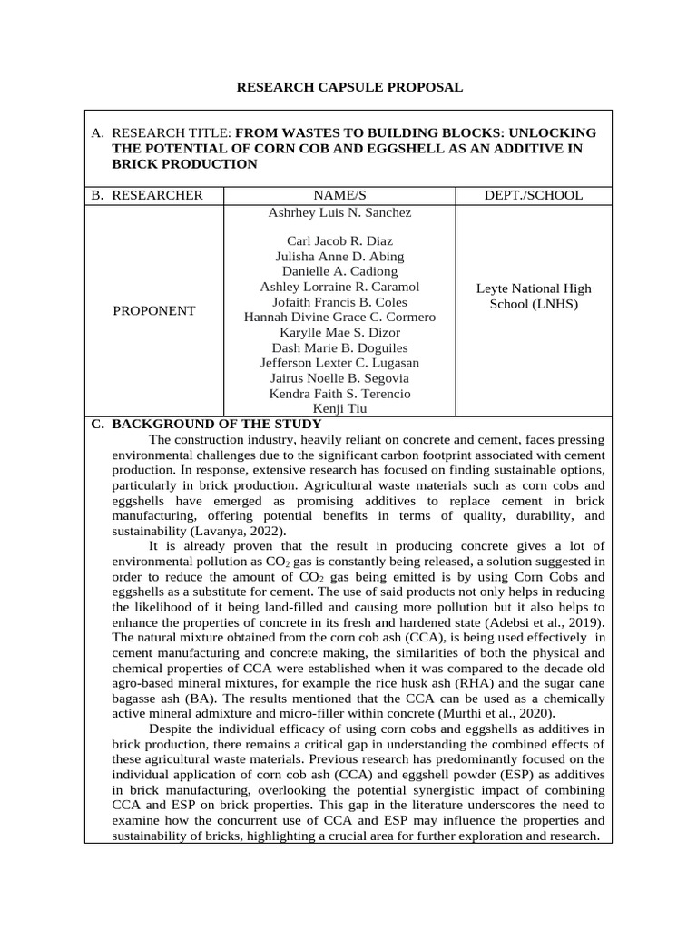 G1 Research Capsule Proposal | PDF