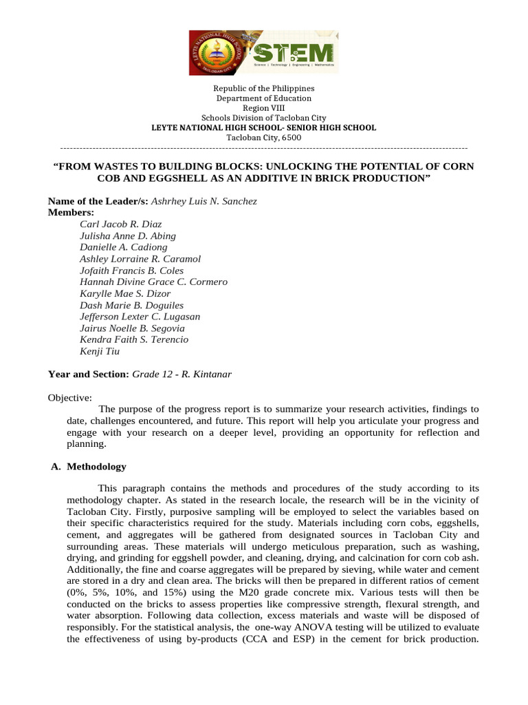 G1 KINTANAR Progress Report Guide | PDF