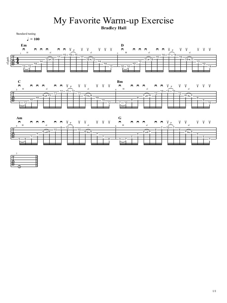 My Favorite Warm-up Exercise (Tab) | PDF