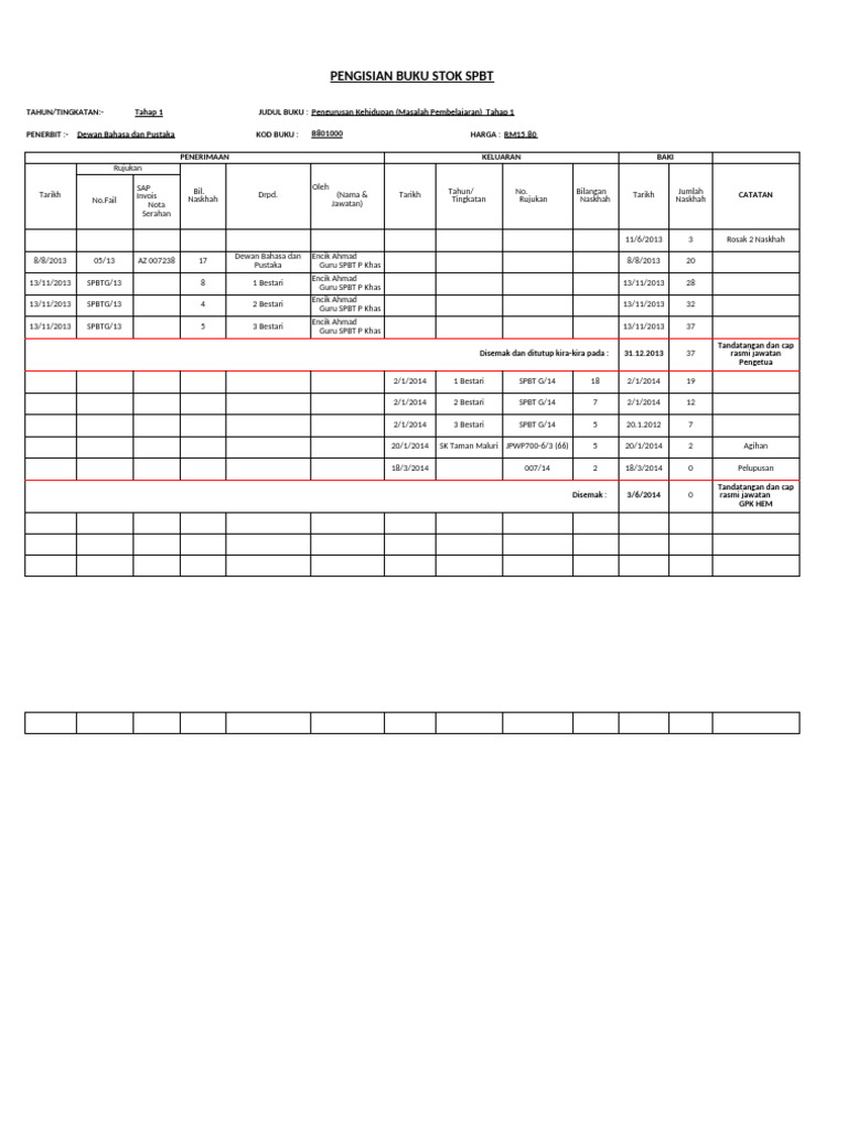 jawapan_latihan_pengisian_buku_stok_spbt__2015__ppw_sentul (1) | PDF