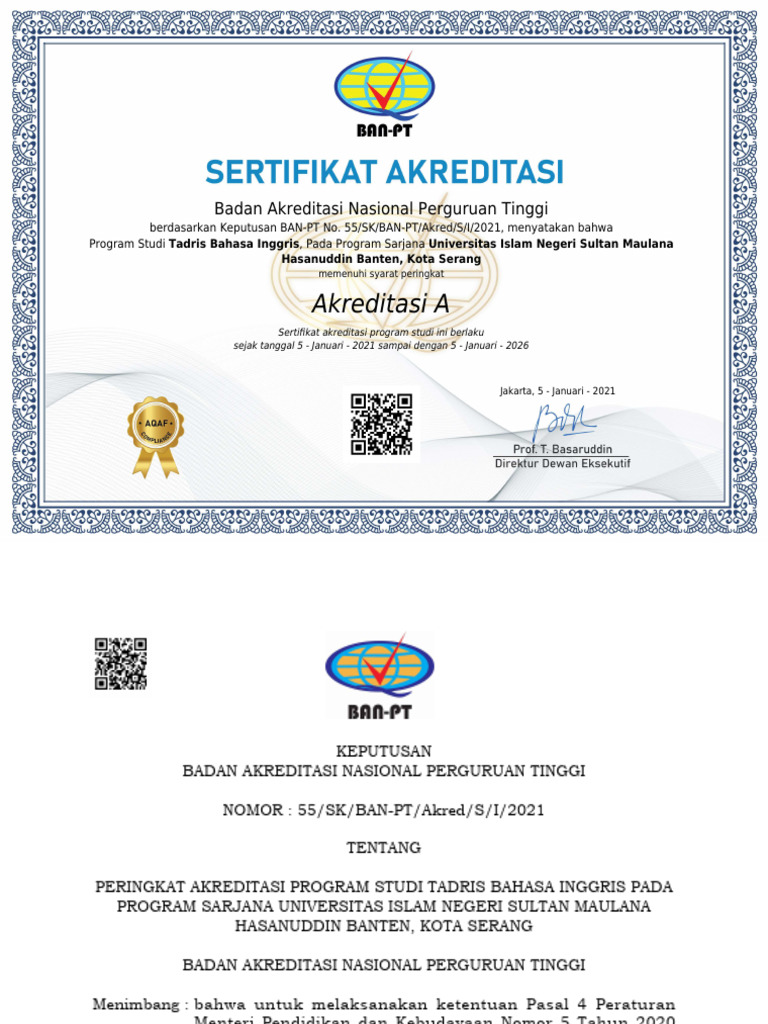 Sertifikat Dan SK - Tbi 2021 2026a | PDF