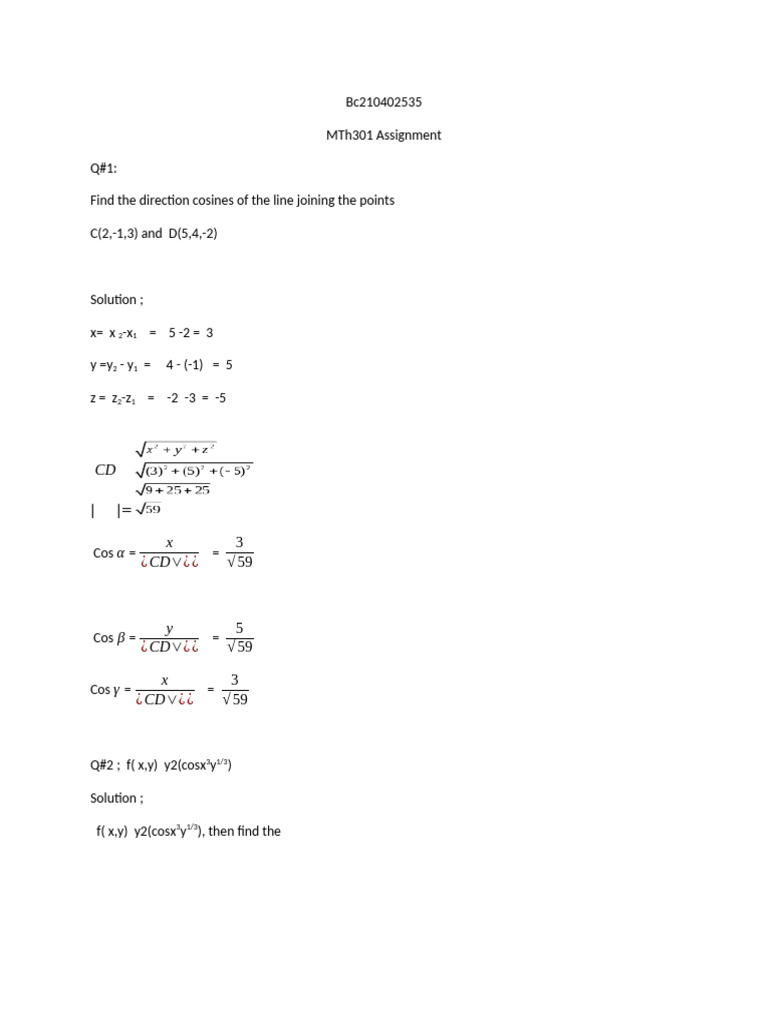 Mth301 Assignment Solution | PDF