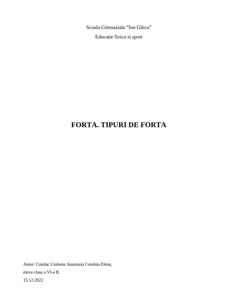 Tipuri de Forta | PDF