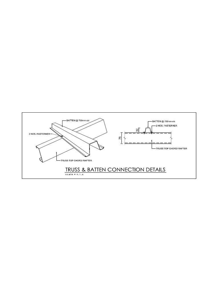 Truss and Batten Connection Details | PDF