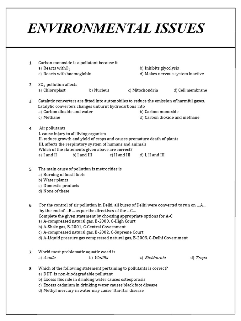 Environmental Issues 51 PDF | PDF | Eutrophication | Science & Mathematics