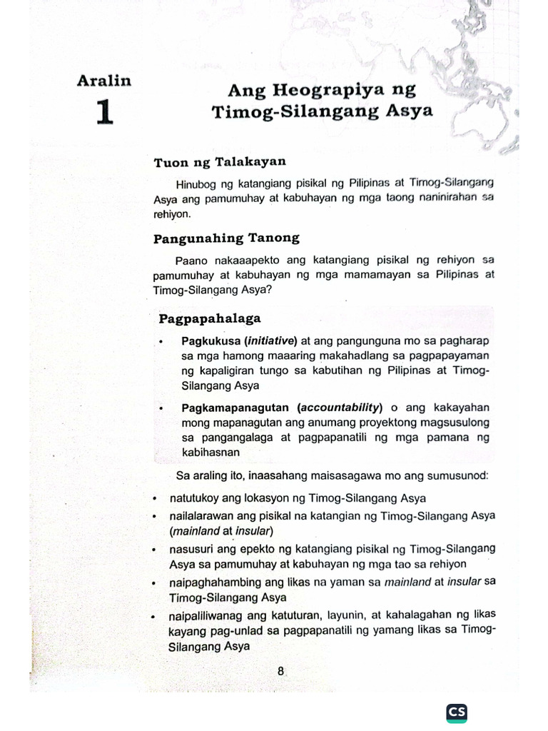 ARALIN 1 Ang Heograpiya NG Timog Silangang Asya | PDF